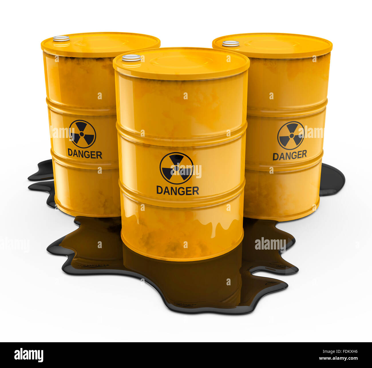 Chemical waste in yellow barrels Stock Photo - Alamy