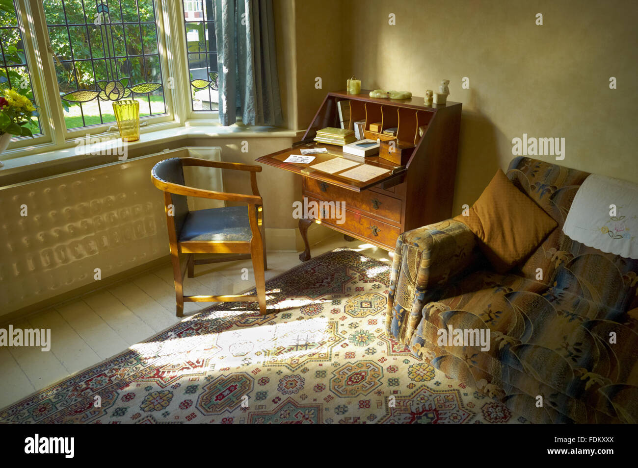 Corner of the Lounge at Mendips, the childhood home of John Lennon, in ...