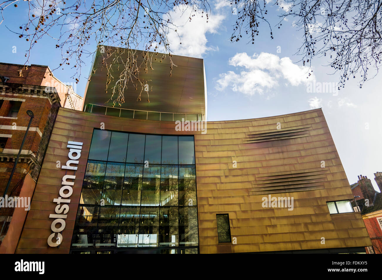 The facade of Colston Hall, Bristol's top music venue, from Trenchard ...