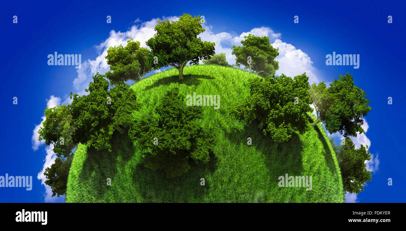 Green Planet Earth Stock Photo - Alamy