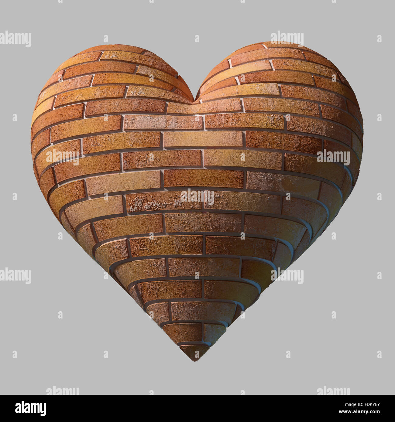 Brick heart isolated Stock Photo - Alamy