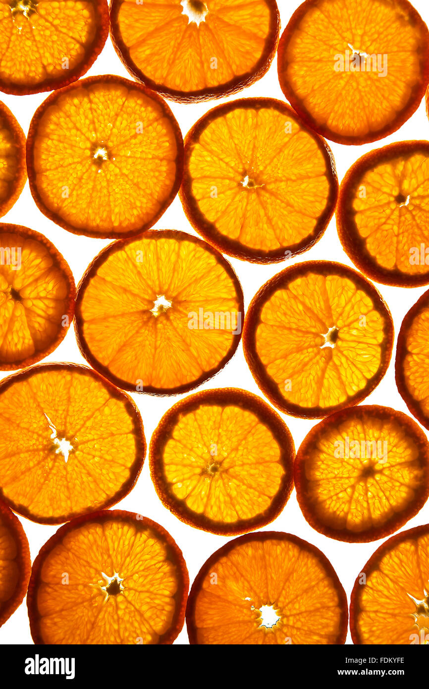 Background of sliced oranges Stock Photo - Alamy