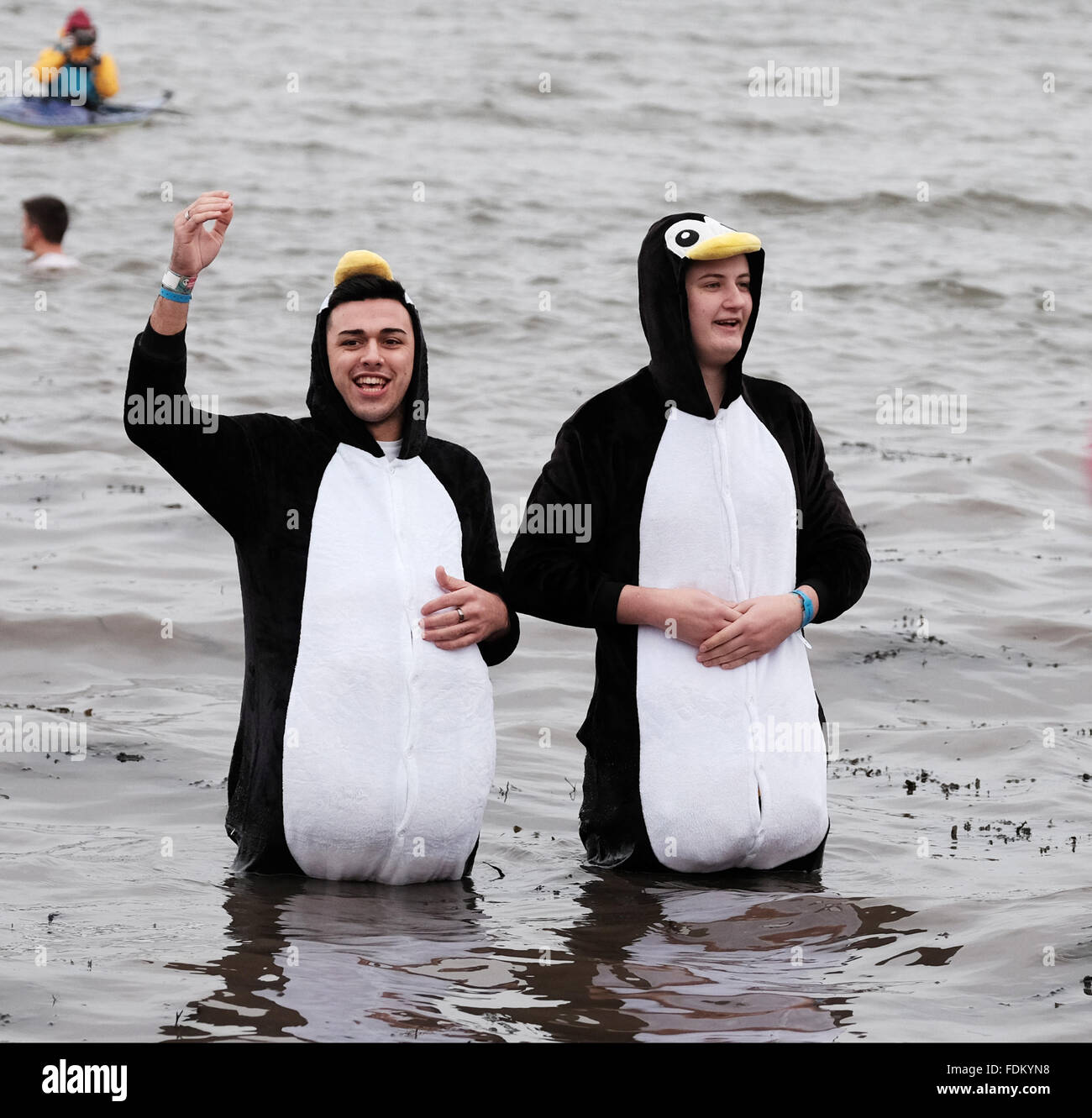 Hundreds of Loony Dookers take part in the traditional New Year's Day ...