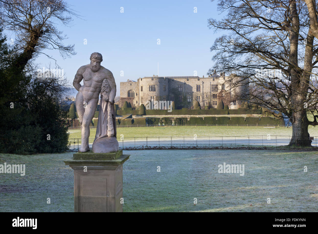 The east front and the statue of Hercules by John Van Nost at Chirk ...