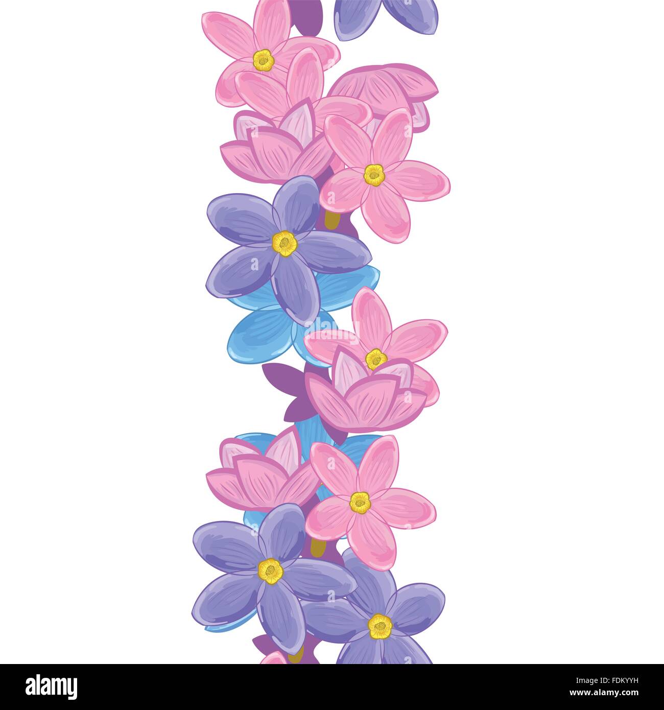 Vertical seamless floral line Stock Vector Image & Art - Alamy