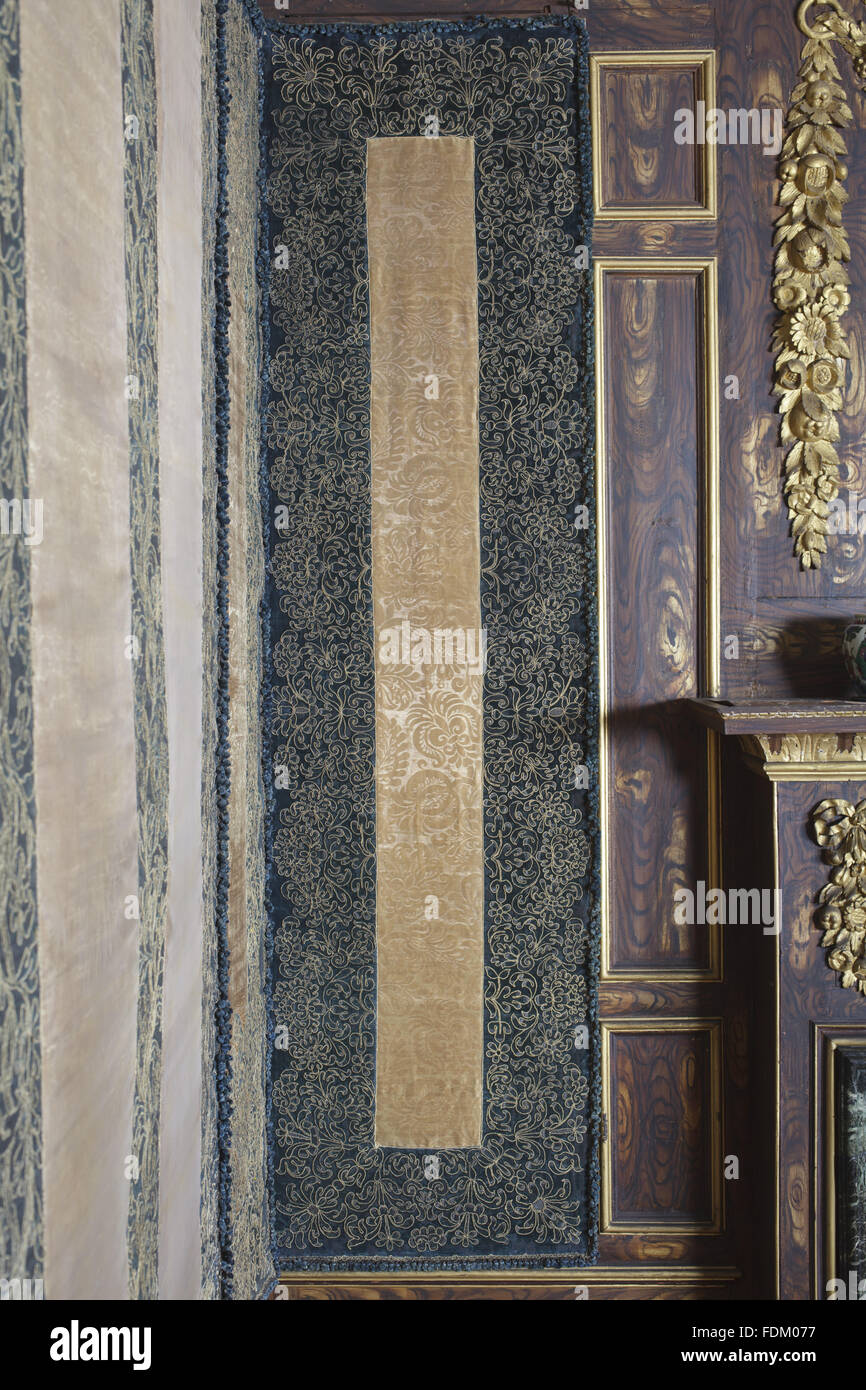 The Queen's Antechamber at Ham House, Surrey. The east wall-hanging ...