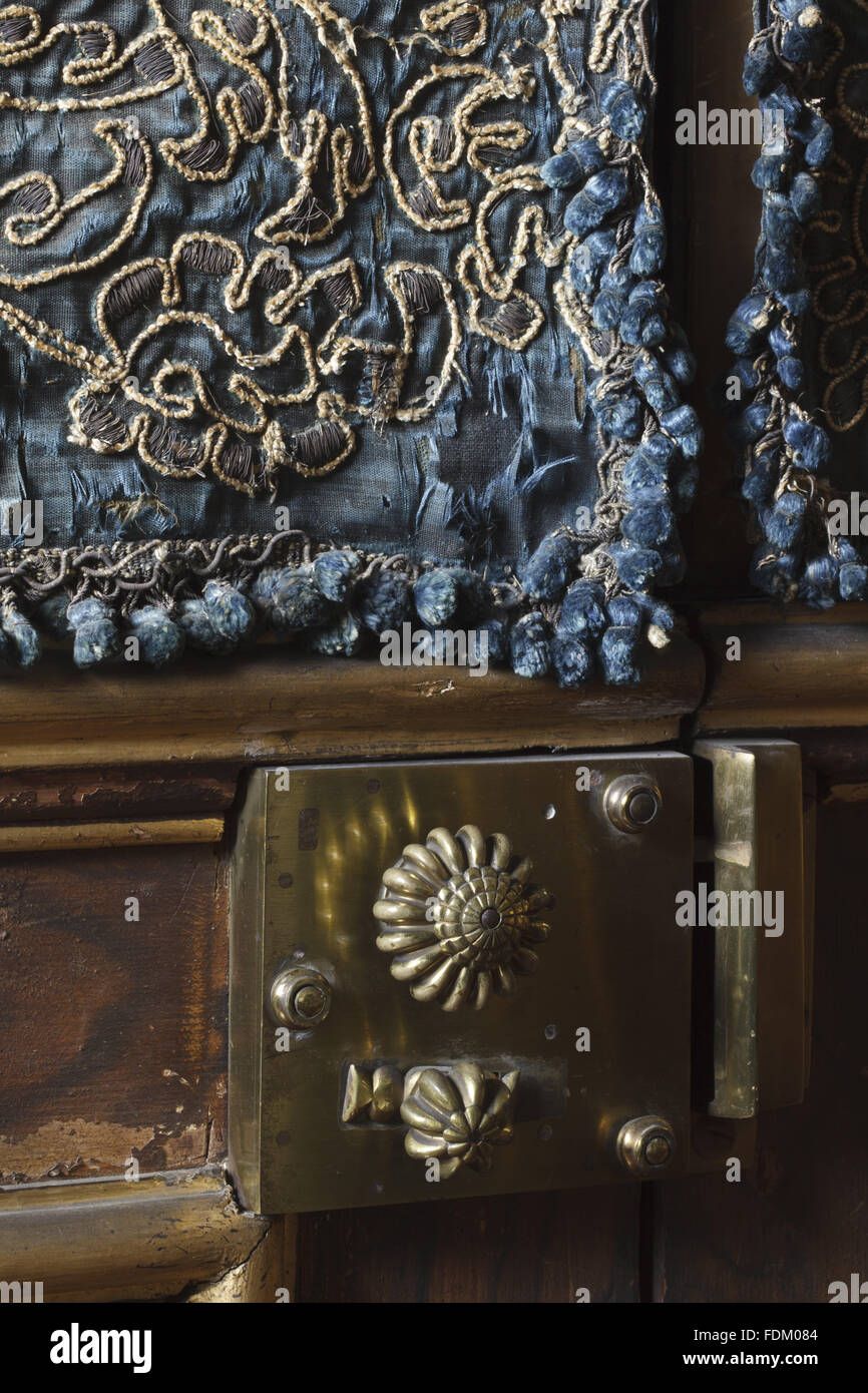 The Queen's Antechamber at Ham House, Surrey. Close detail of the lower ...