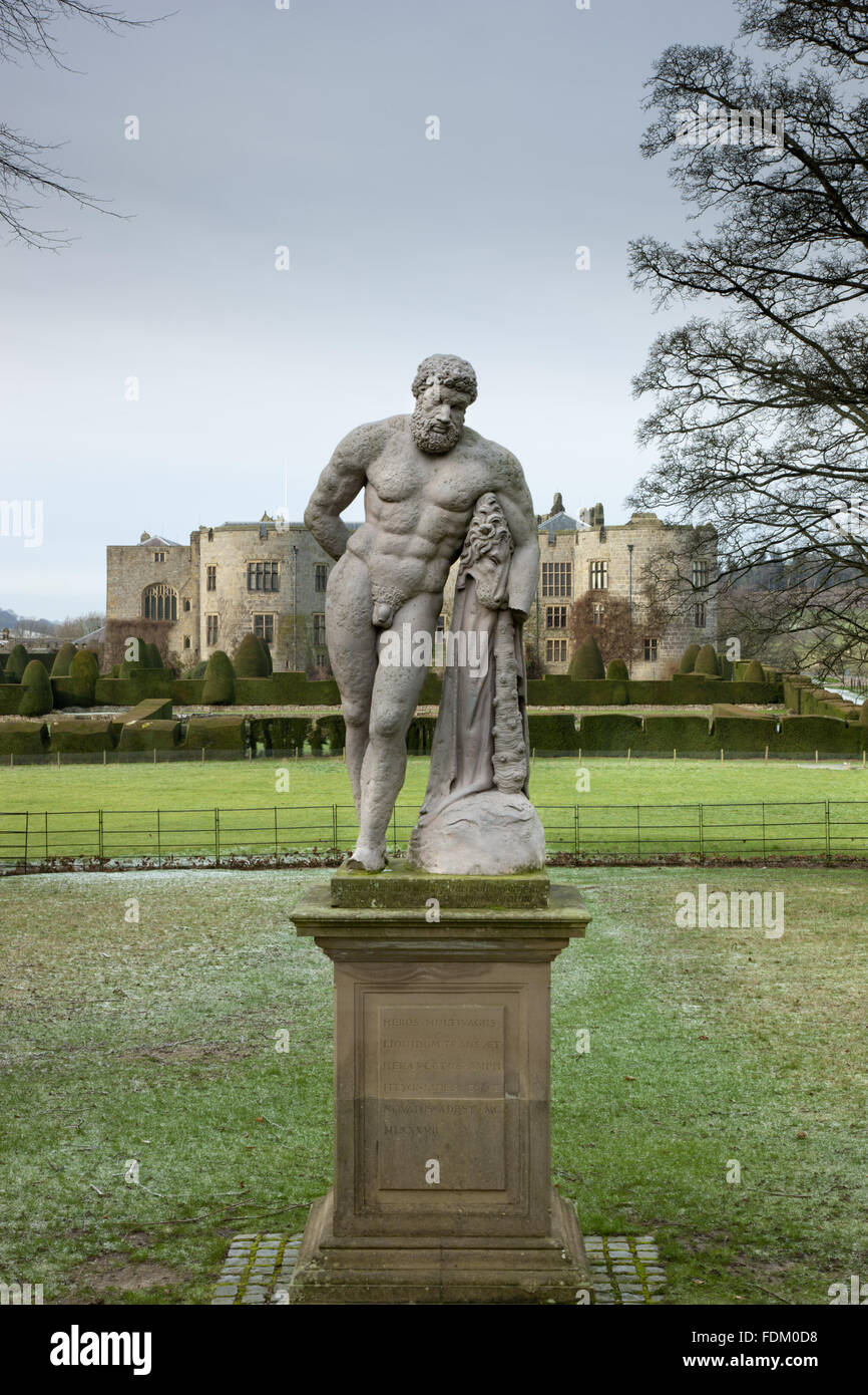 The east front and the statue of Hercules by John Van Nost at Chirk ...