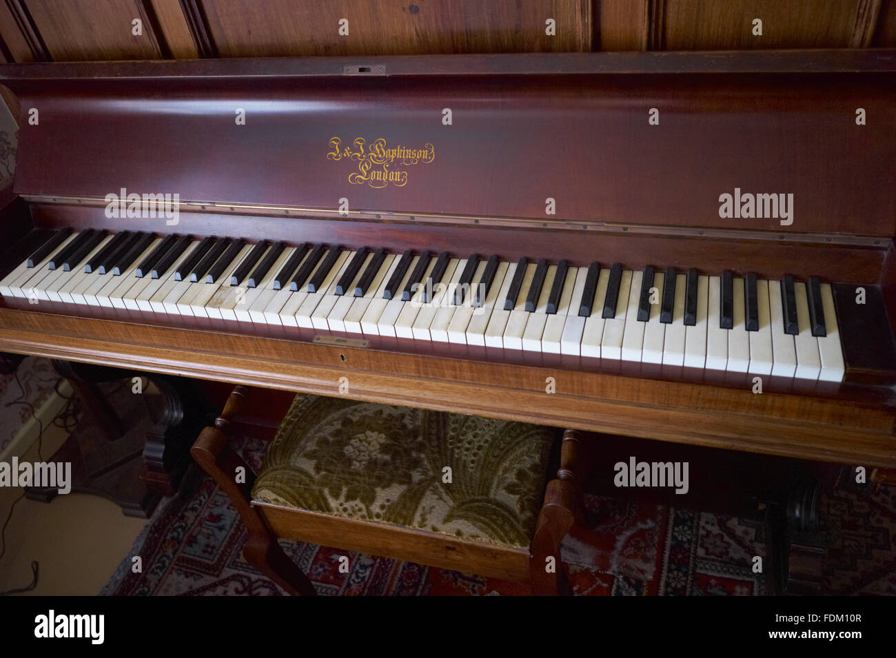 Close view of the upright piano by T. and T. Hopkinson of London, at 20 ...