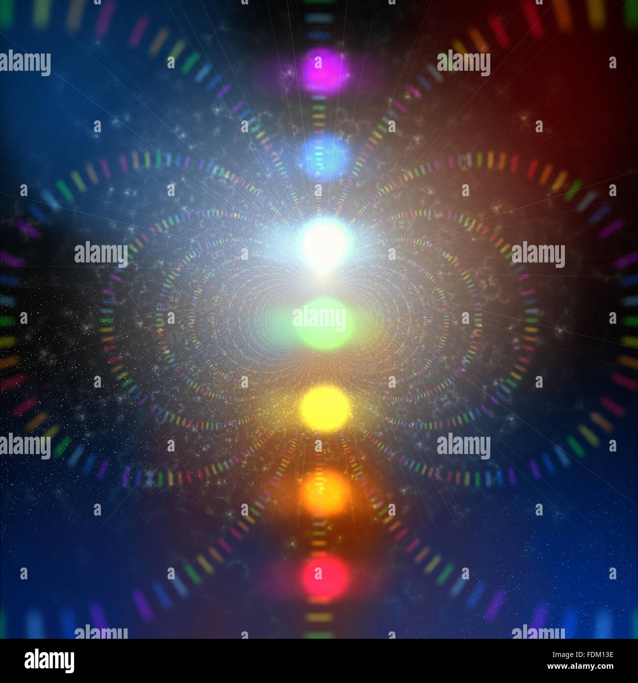 cosmic energy abstract background with rainbow corcles Stock Photo - Alamy