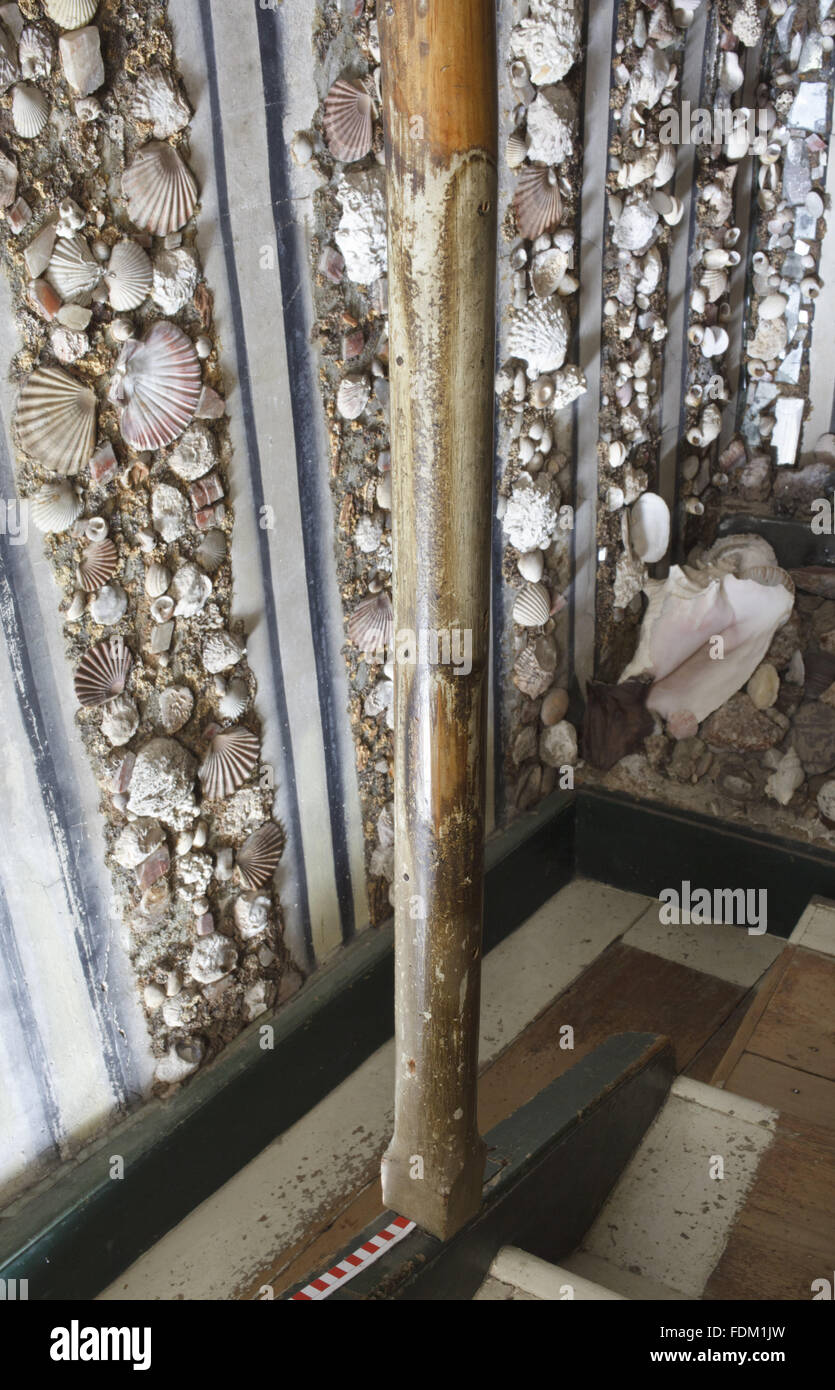 Detail of part of the decoration on the upper stairs of the Shell ...