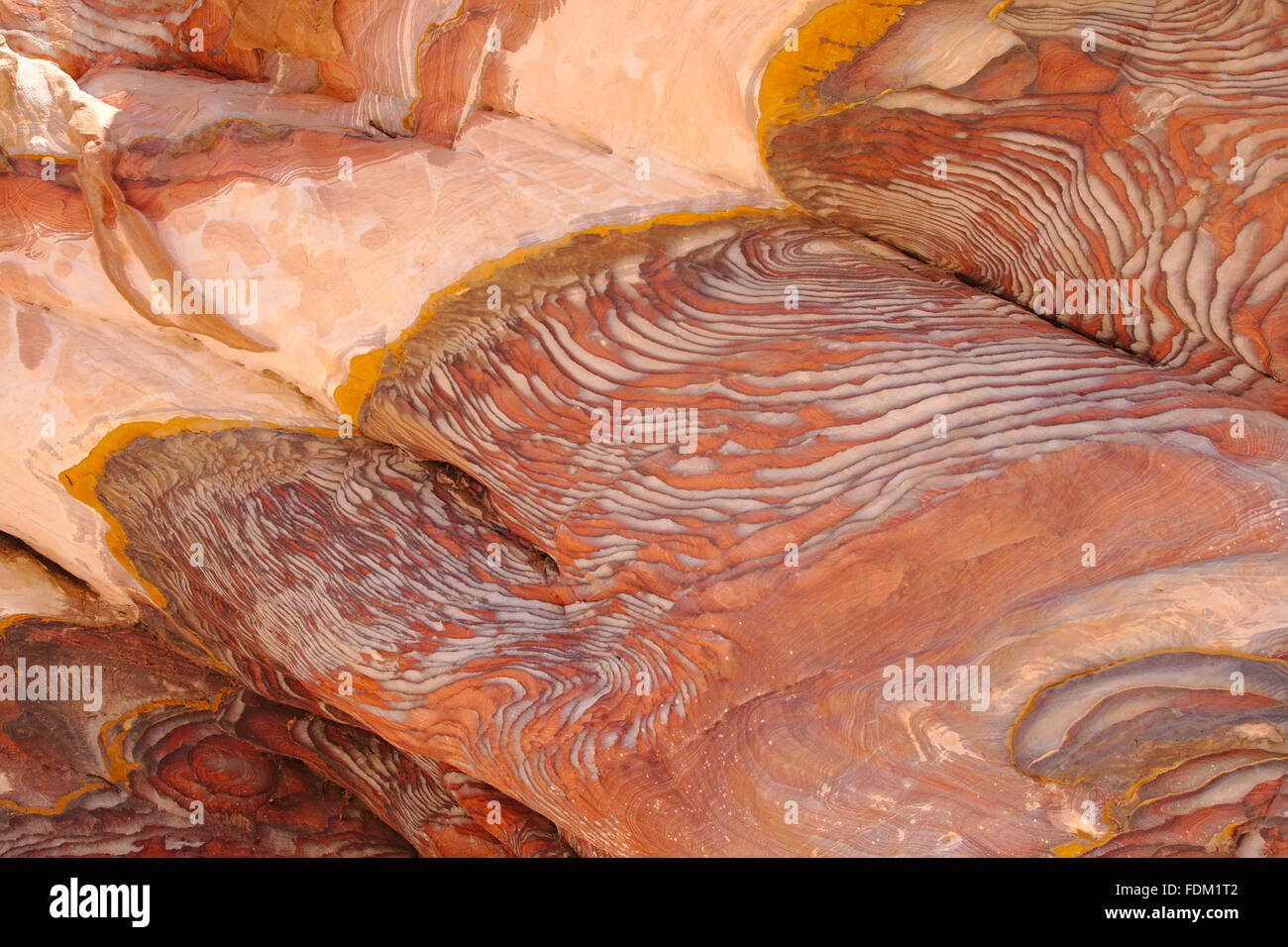 Colored sandstone in Petra, Jordan Stock Photo - Alamy