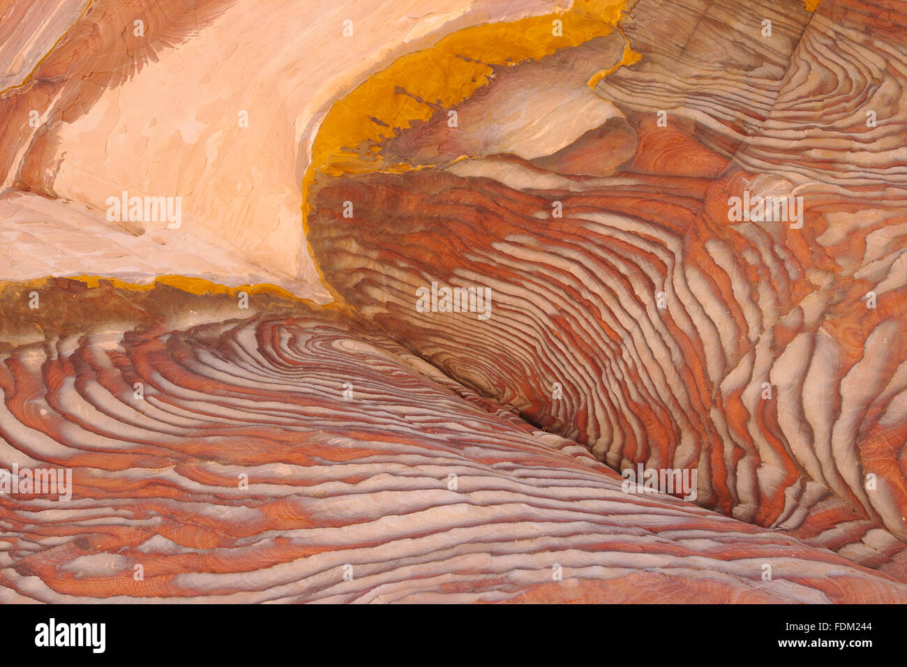 Colored sandstone in Petra, Jordan Stock Photo - Alamy