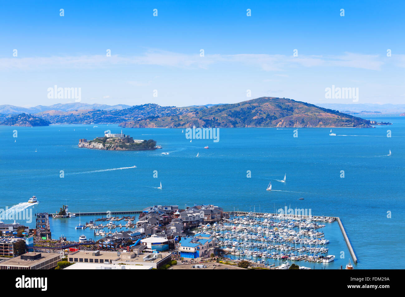 View of Alcatraz island from San Francisco Stock Photo - Alamy