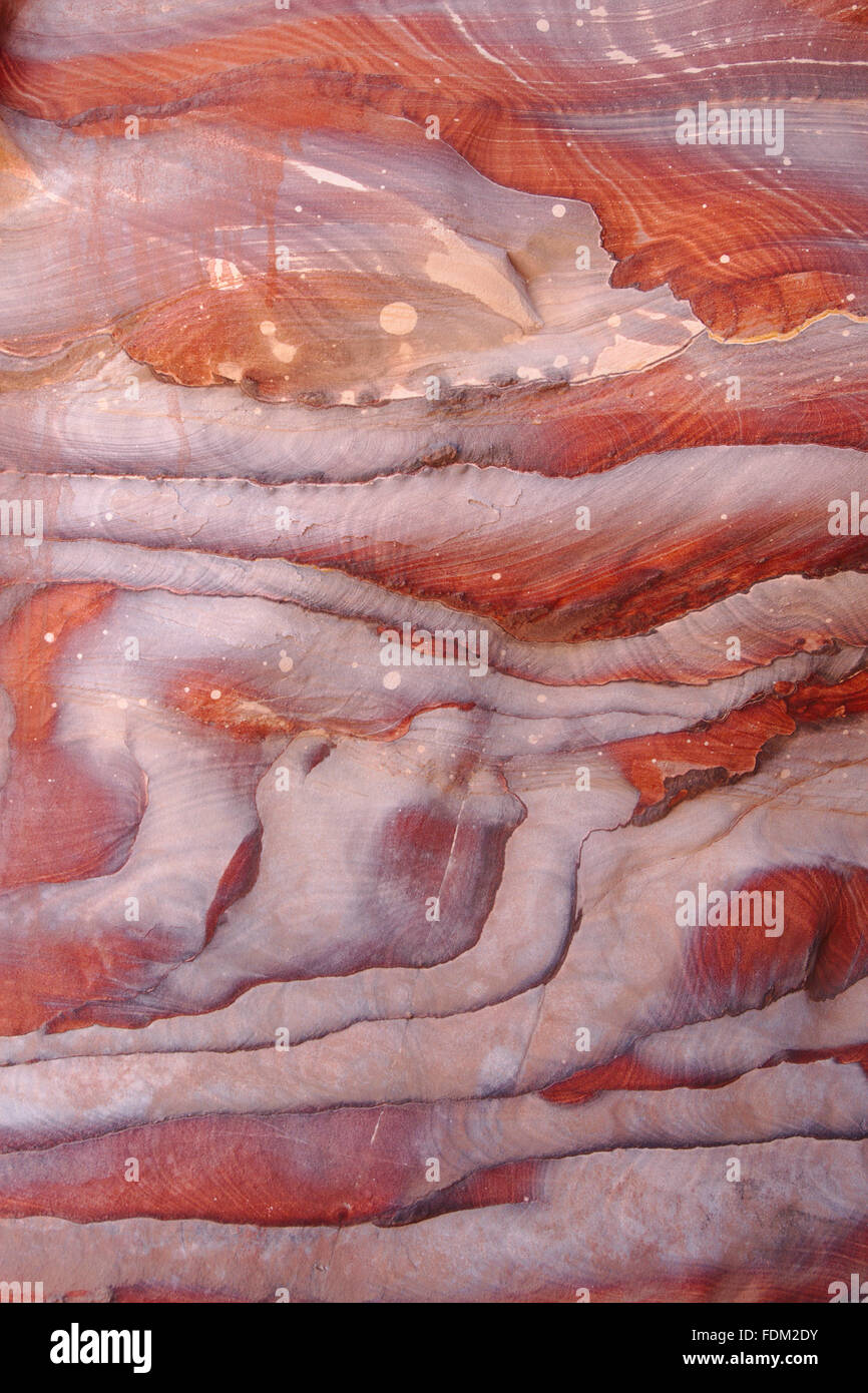 Colored sandstone in Petra, Jordan Stock Photo - Alamy