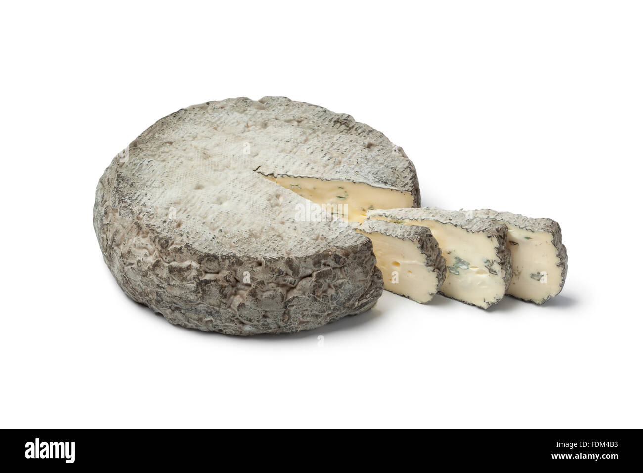 Rochebaron cheese on white background Stock Photo - Alamy
