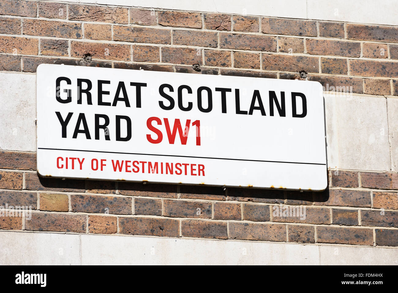 A famous street signage in the City of Westminster in London, United ...