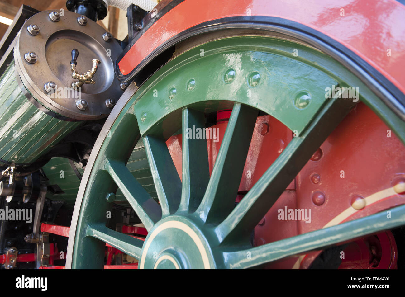 Detail of a wheel in the engine collection in the Industrial Railway ...