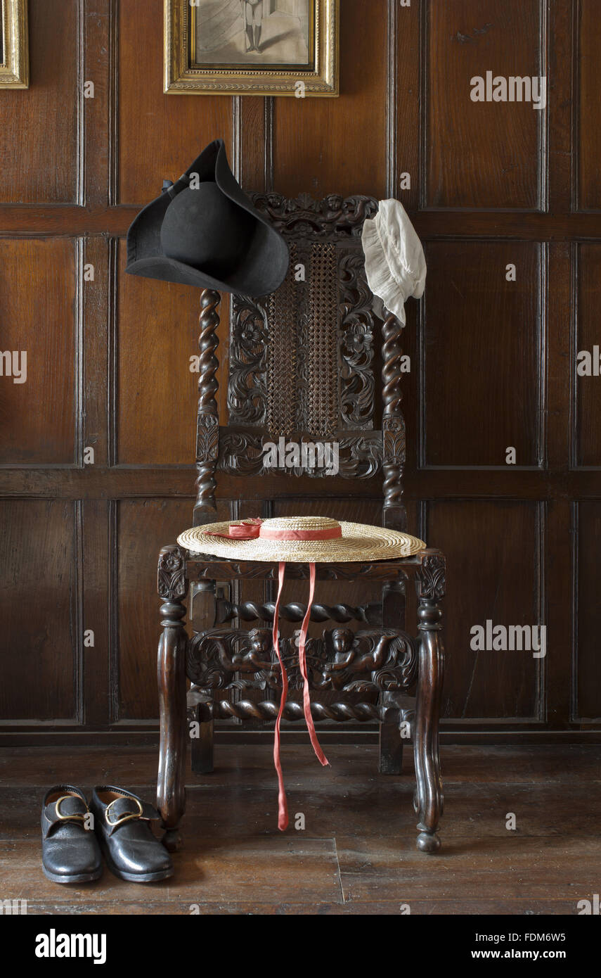 Dressing-up items for visitors in the Entrance Hall at Quebec House ...