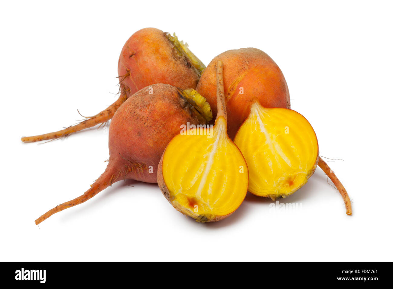 Fresh yellow beets on white background Stock Photo - Alamy