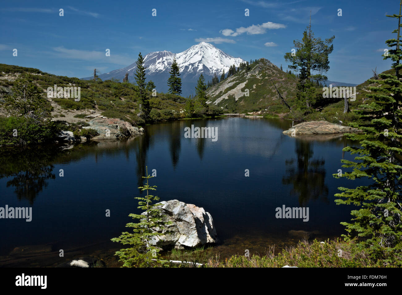 CA02651-00...CALIFORNIA - Mount Shasta from Heart Lake in the Shasta ...