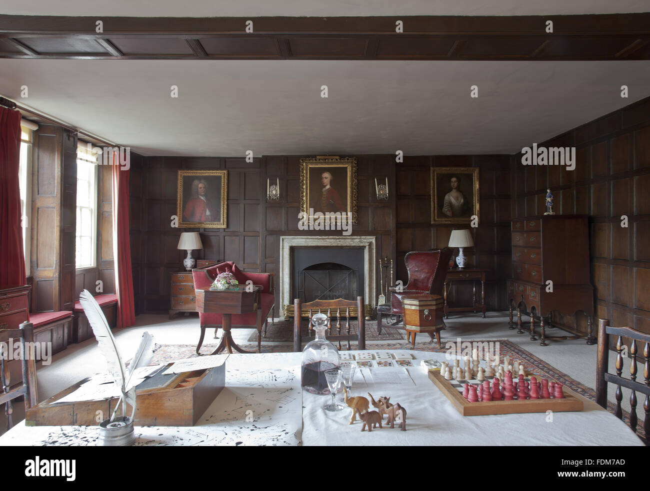 The Drawing Room at Quebec House, Westerham, Kent. Quebec House was the ...