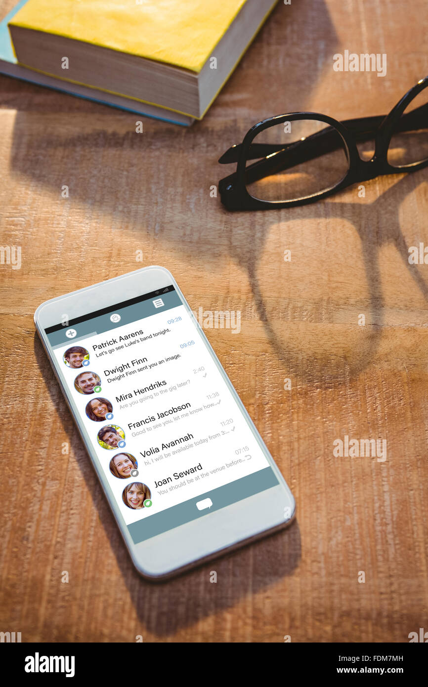 Composite image of smartphone app menu Stock Photo - Alamy