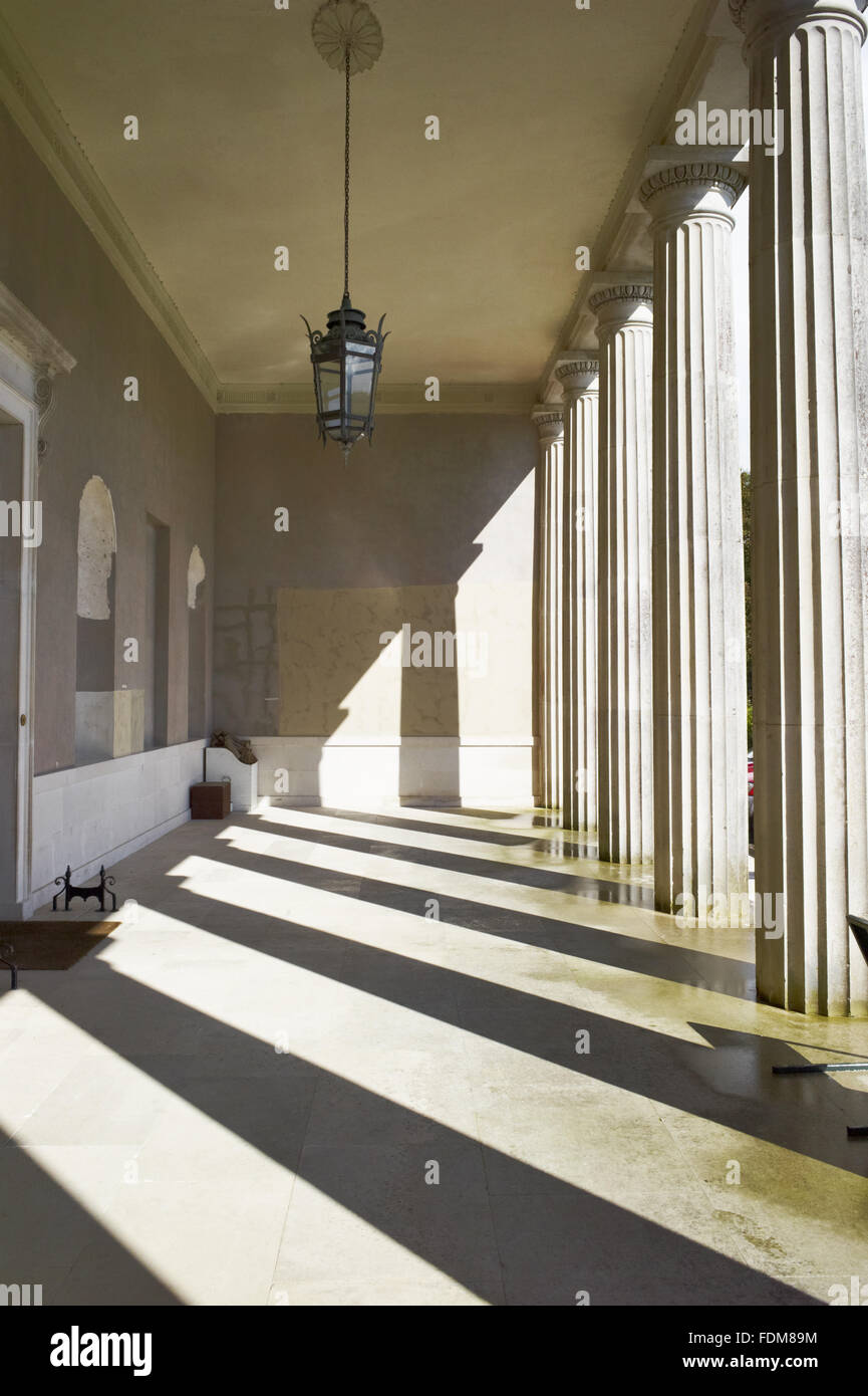 Columns and shadows on one of the wings on the south front at Castle ...