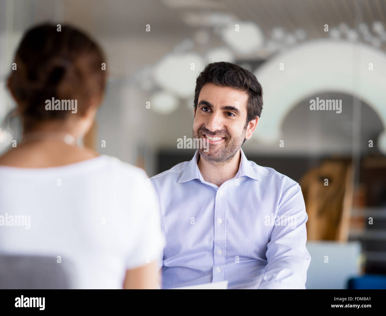 Interview of two business professionals Stock Photo - Alamy