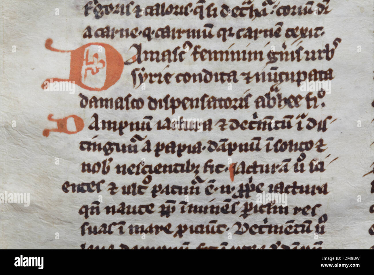 Fourteenth century letter hi-res stock photography and images - Alamy