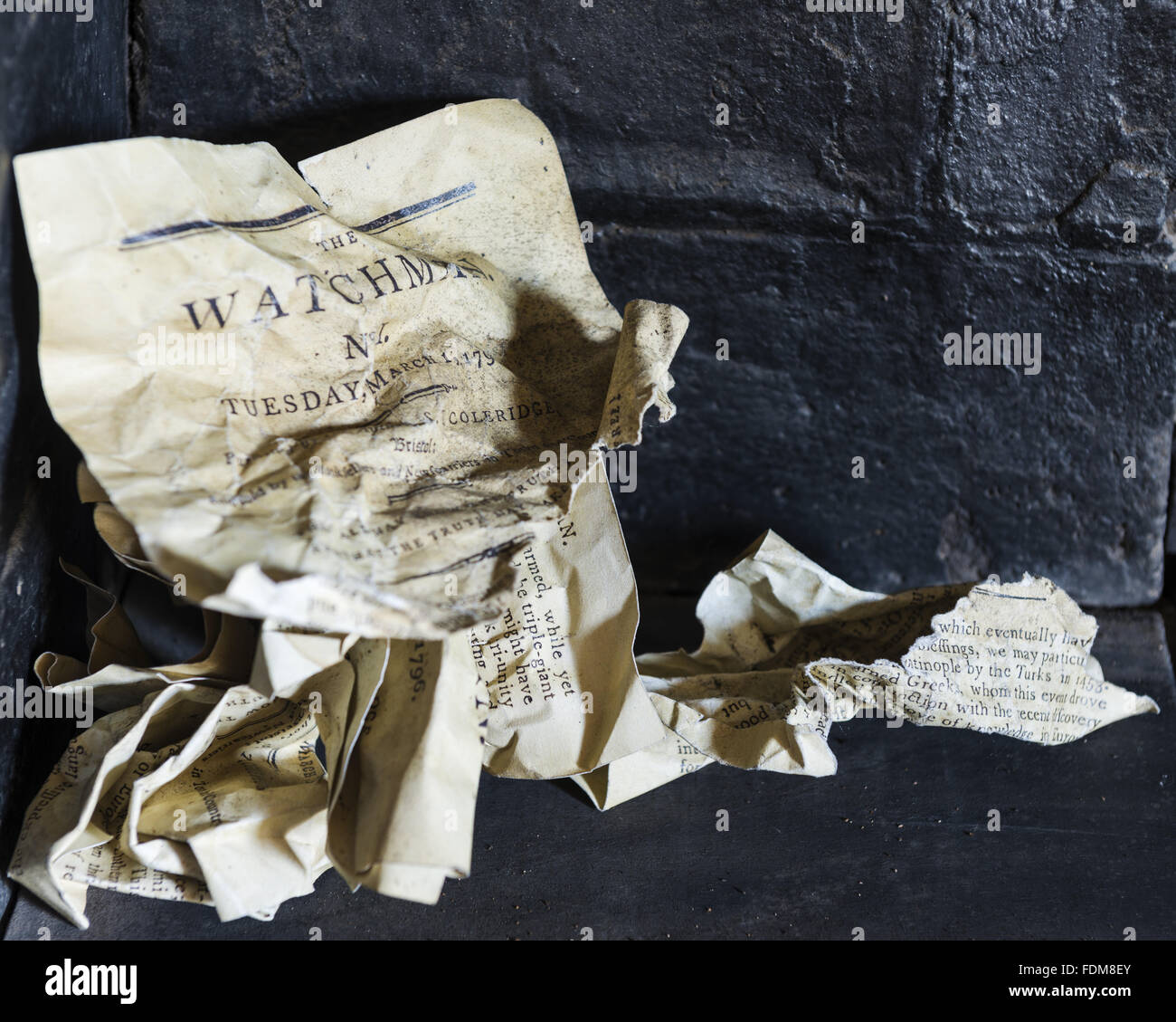 Torn-out page from The Watchman with a Coleridge poem, in the Welcome ...