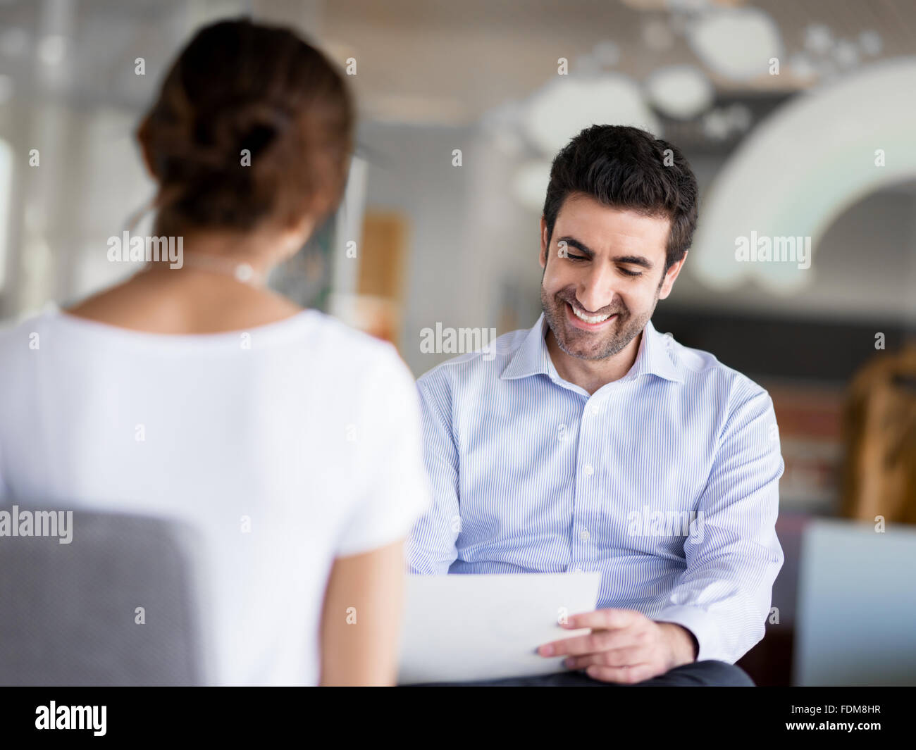 Interview of two business professionals Stock Photo - Alamy