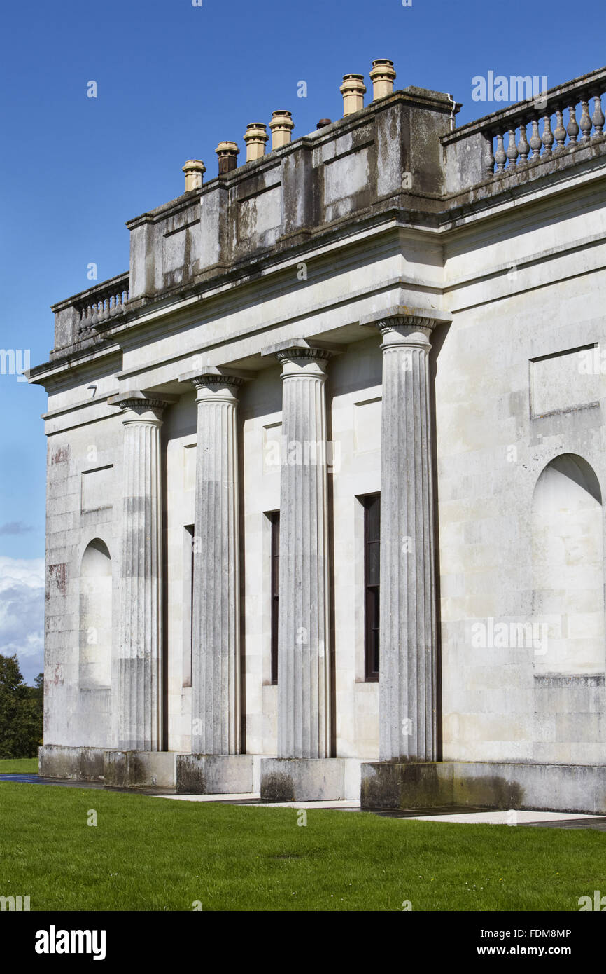Columns on one of the wings on the south front at Castle Coole, County ...