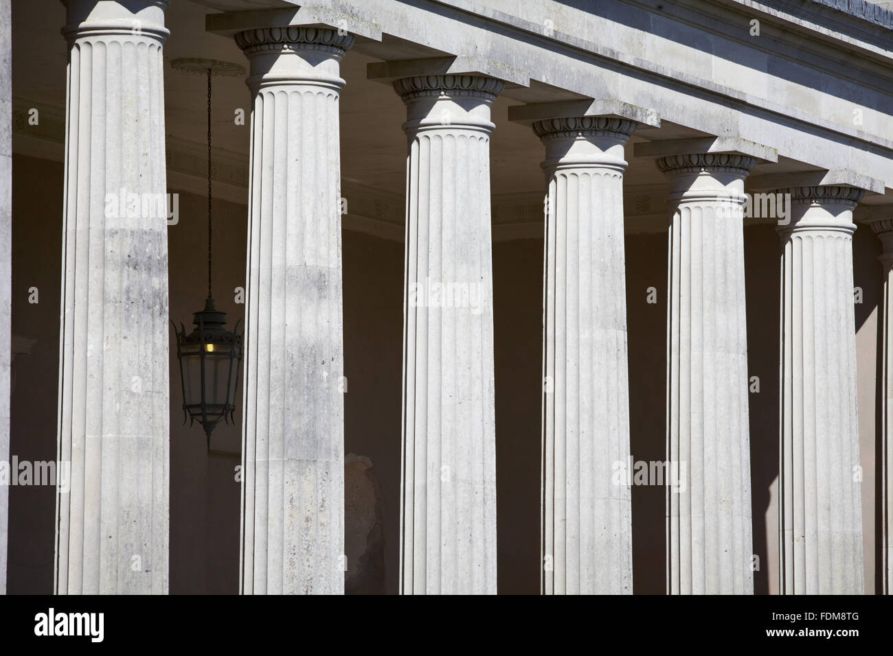 Columns on one of the wings on the south front at Castle Coole, County ...