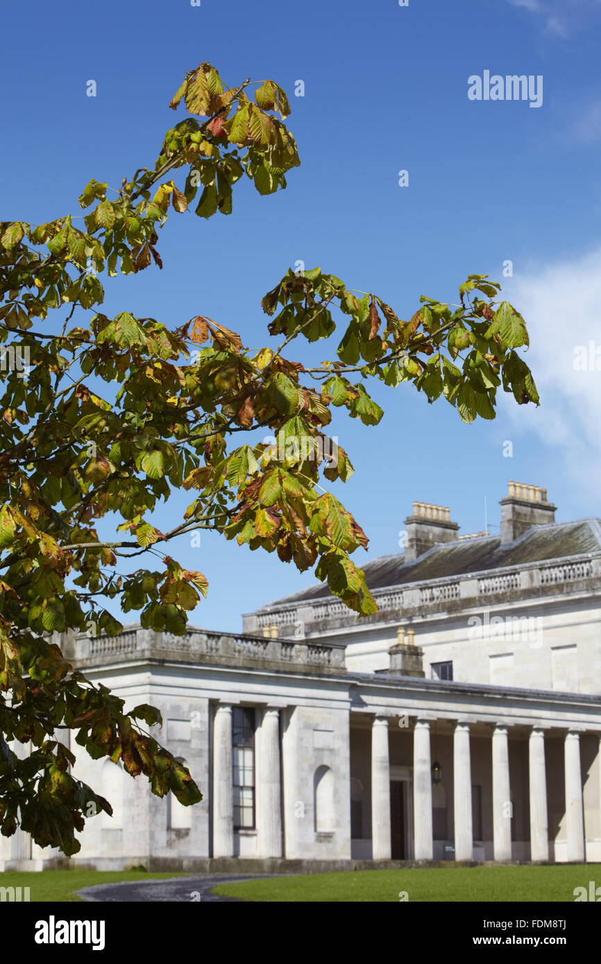 Columns on one of the wings on the south front at Castle Coole, County ...