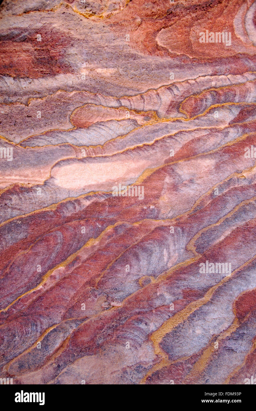 Colored sandstone in Petra, Jordan Stock Photo - Alamy