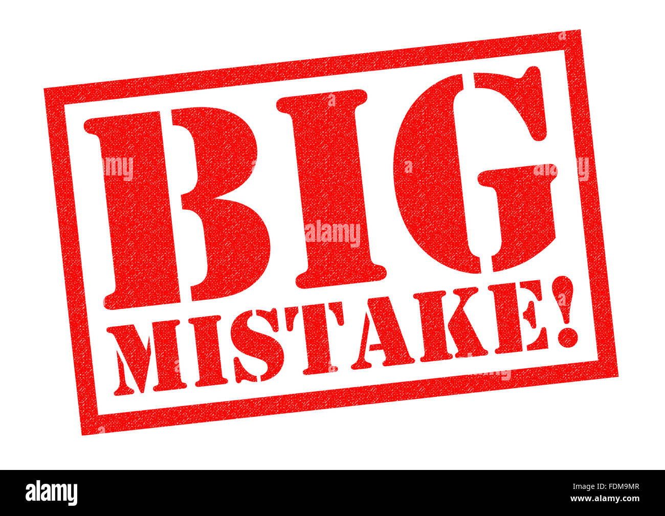 BIG MISTAKE! red Rubber Stamp over a white background Stock Photo - Alamy