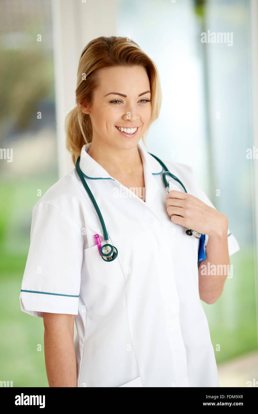 Portrait of Nurse smiling Stock Photo - Alamy