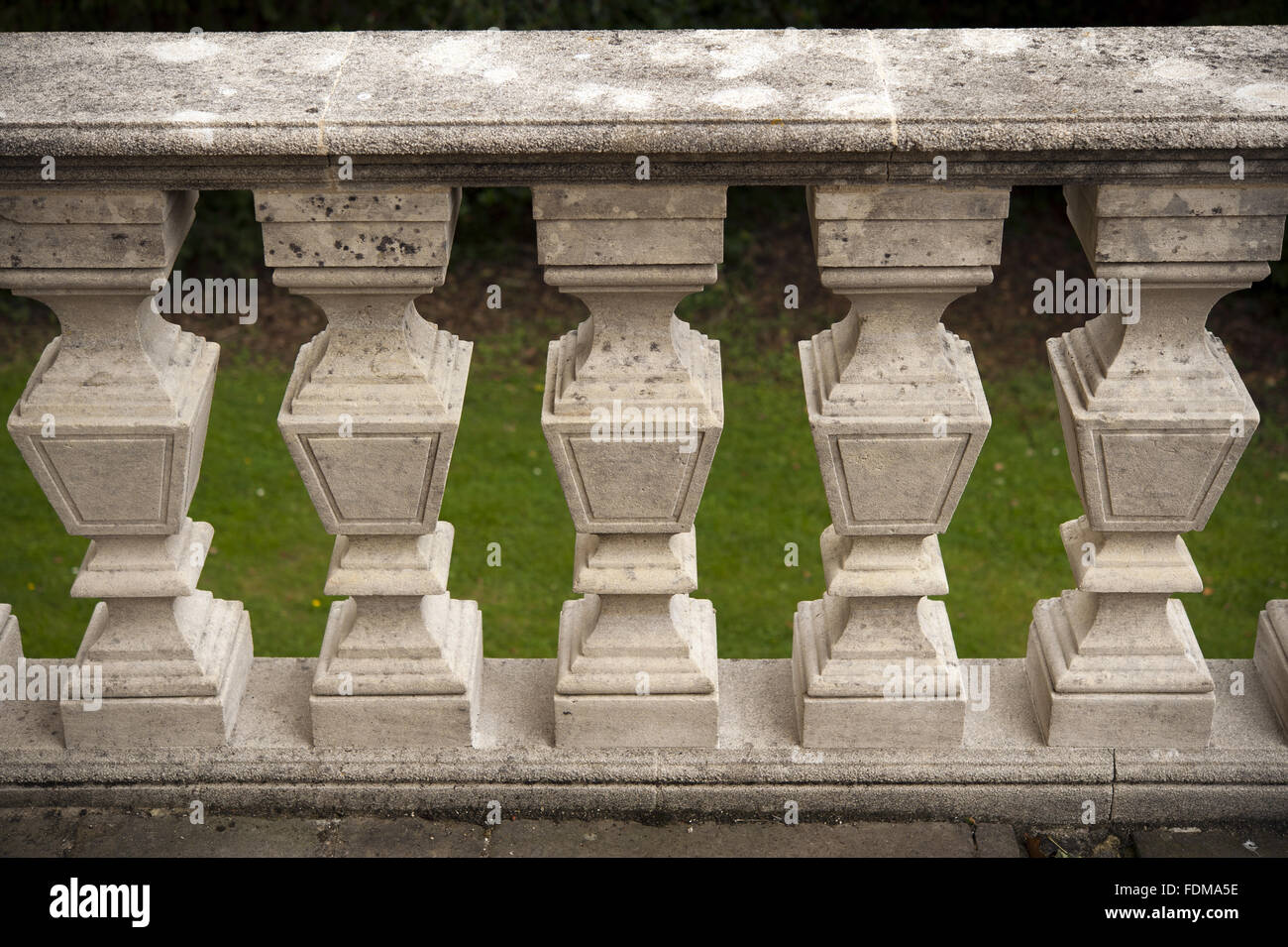 Stone balustrade at Stowe Landscape Gardens, Buckinghamshire Stock ...