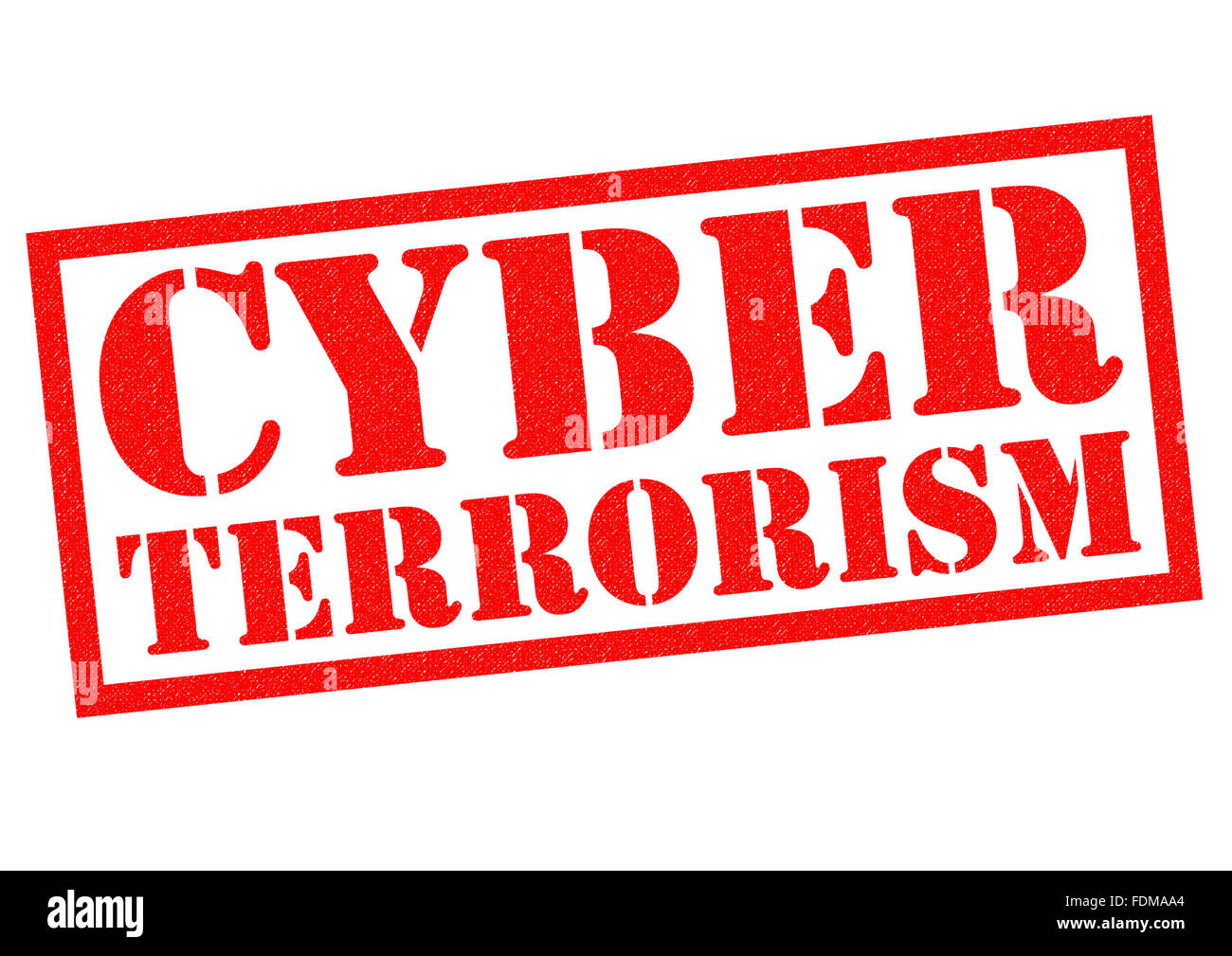 CYBER TERRORISM red Rubber Stamp over a white background Stock Photo ...
