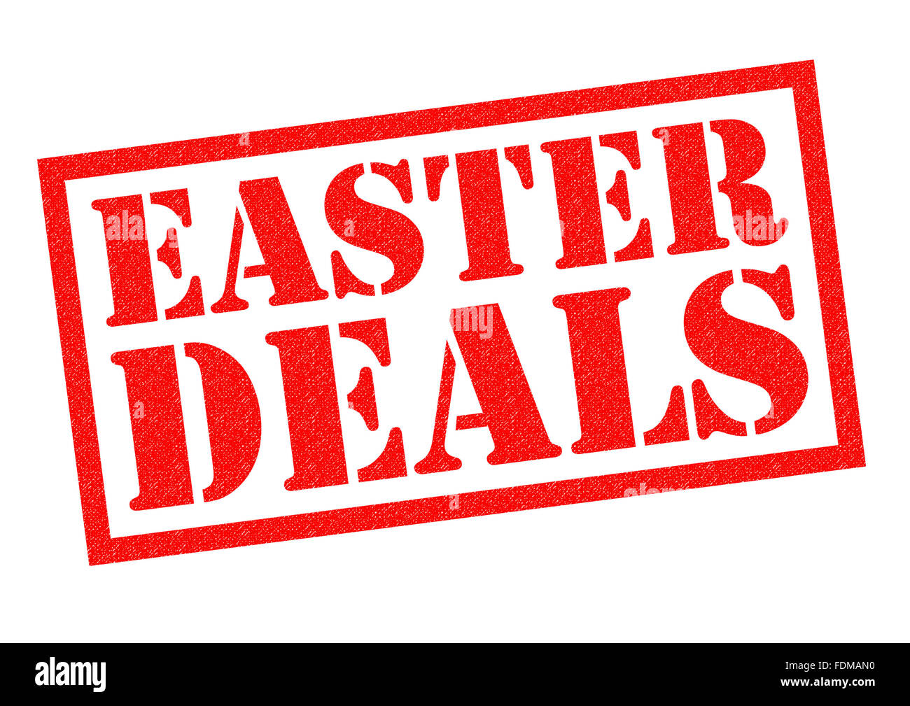 EASTER DEALS red Rubber Stamp over a white background Stock Photo - Alamy
