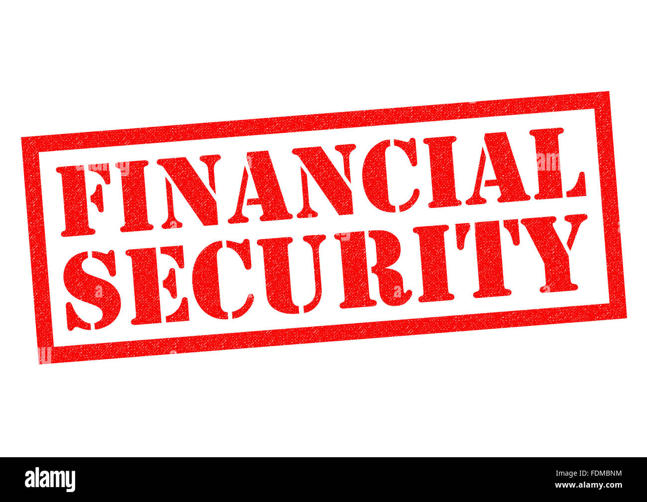 FINANCIAL SECURITY red Rubber Stamp over a white background Stock Photo ...