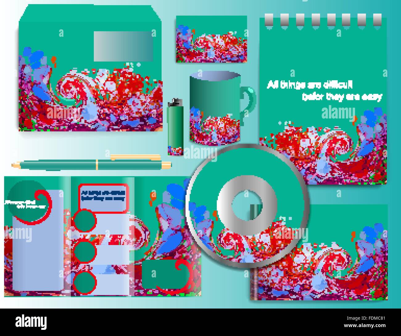 Blank business card pen Stock Vector Images - Alamy