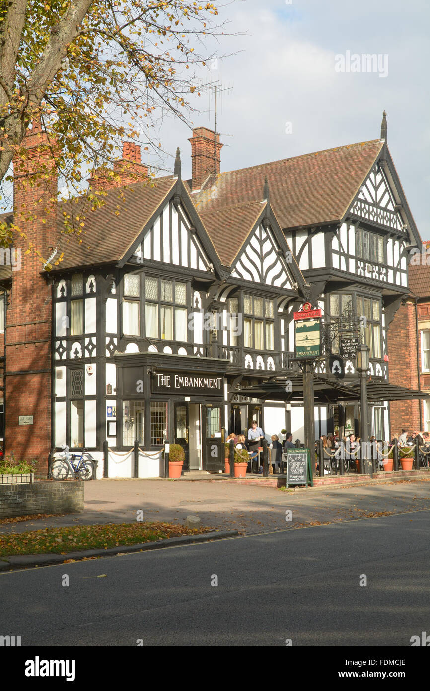 The Embankment Hotel a popular gastro pub with outdoor dining on the ...