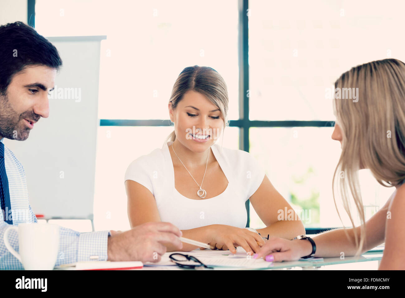 Business people having discussion in office Stock Photo - Alamy