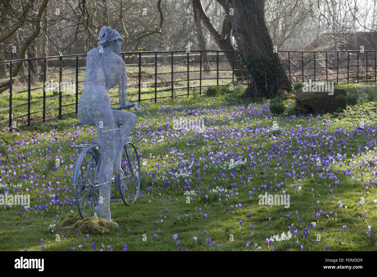 Wire Sculpture of The Lady and The Bicycle by Derek Kinzett in the ...