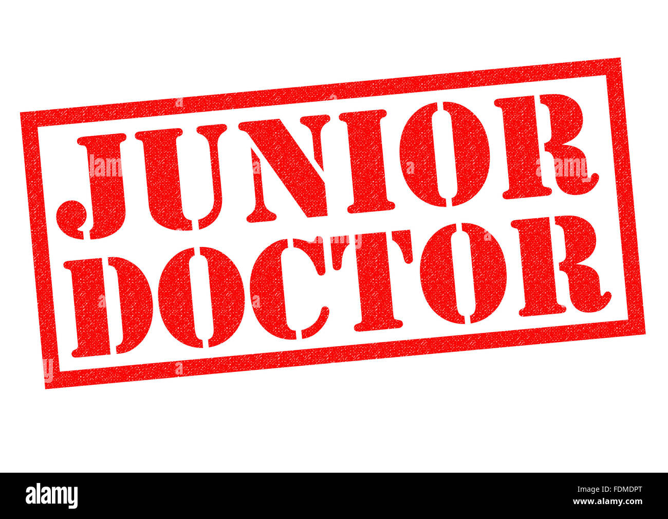 JUNIOR DOCTOR red Rubber Stamp over a white background Stock Photo - Alamy