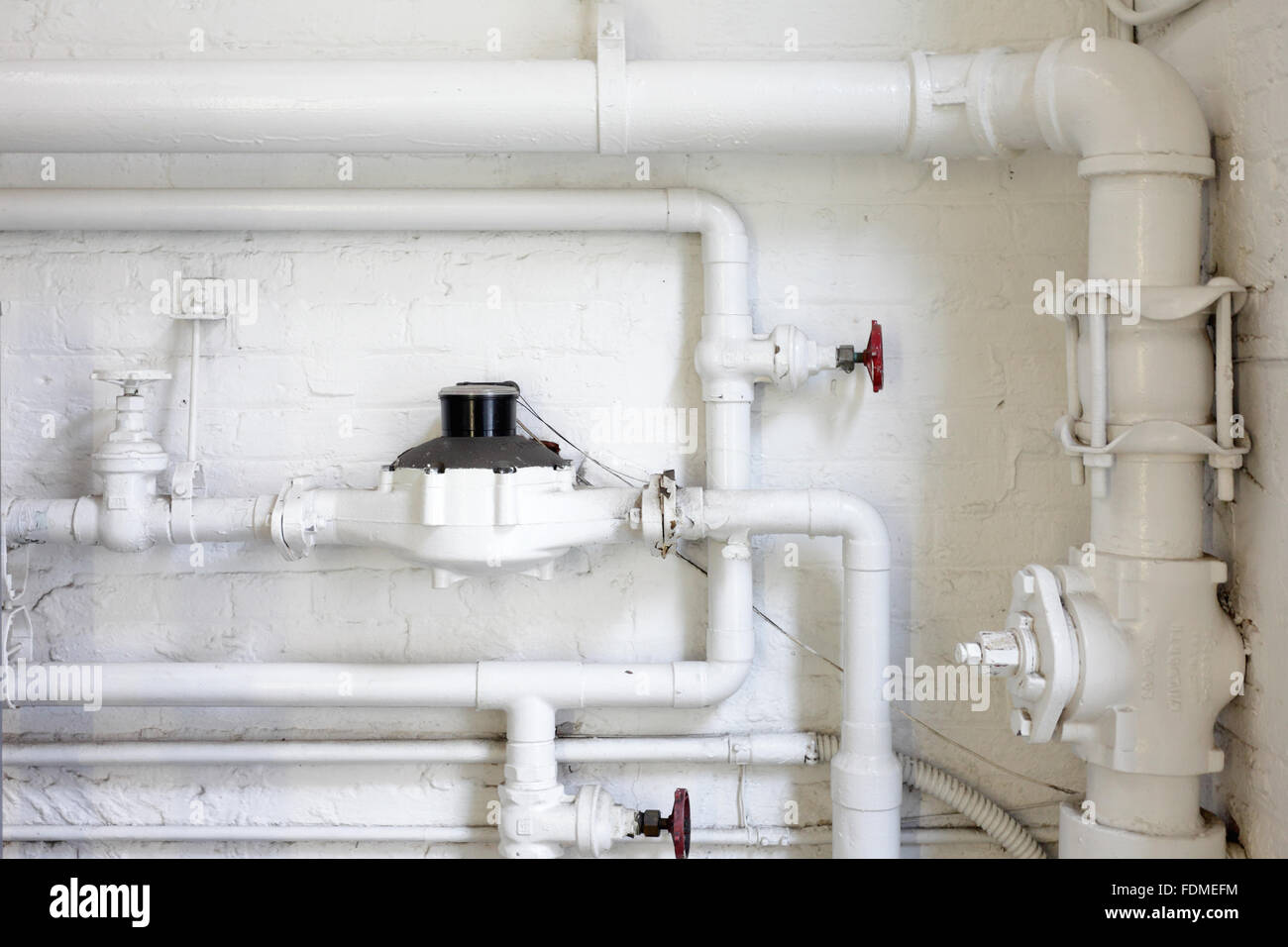 Tangle of pipes in a stairwell hi-res stock photography and images - Alamy
