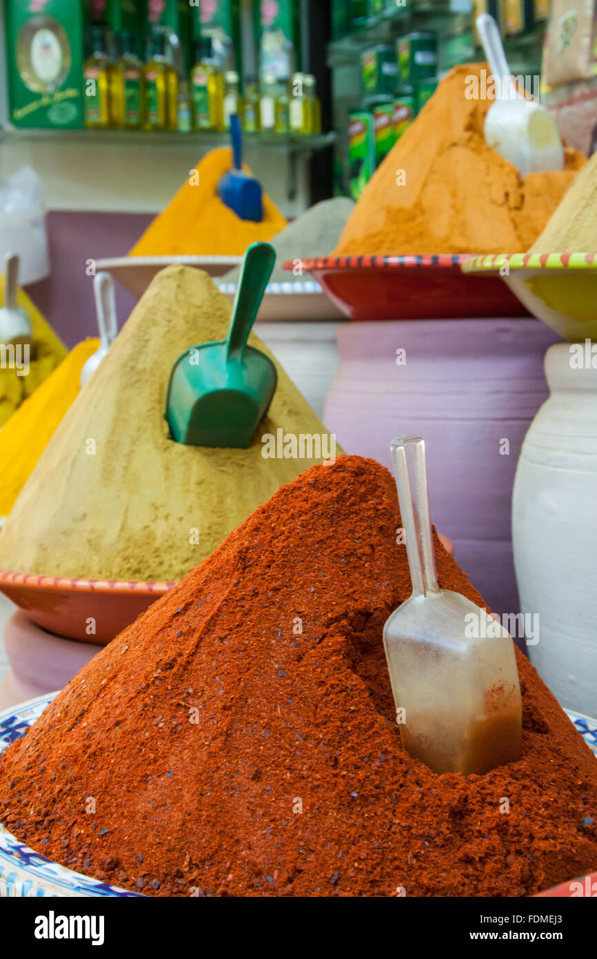 Spices at the market Marrakech, Morocco Stock Photo - Alamy