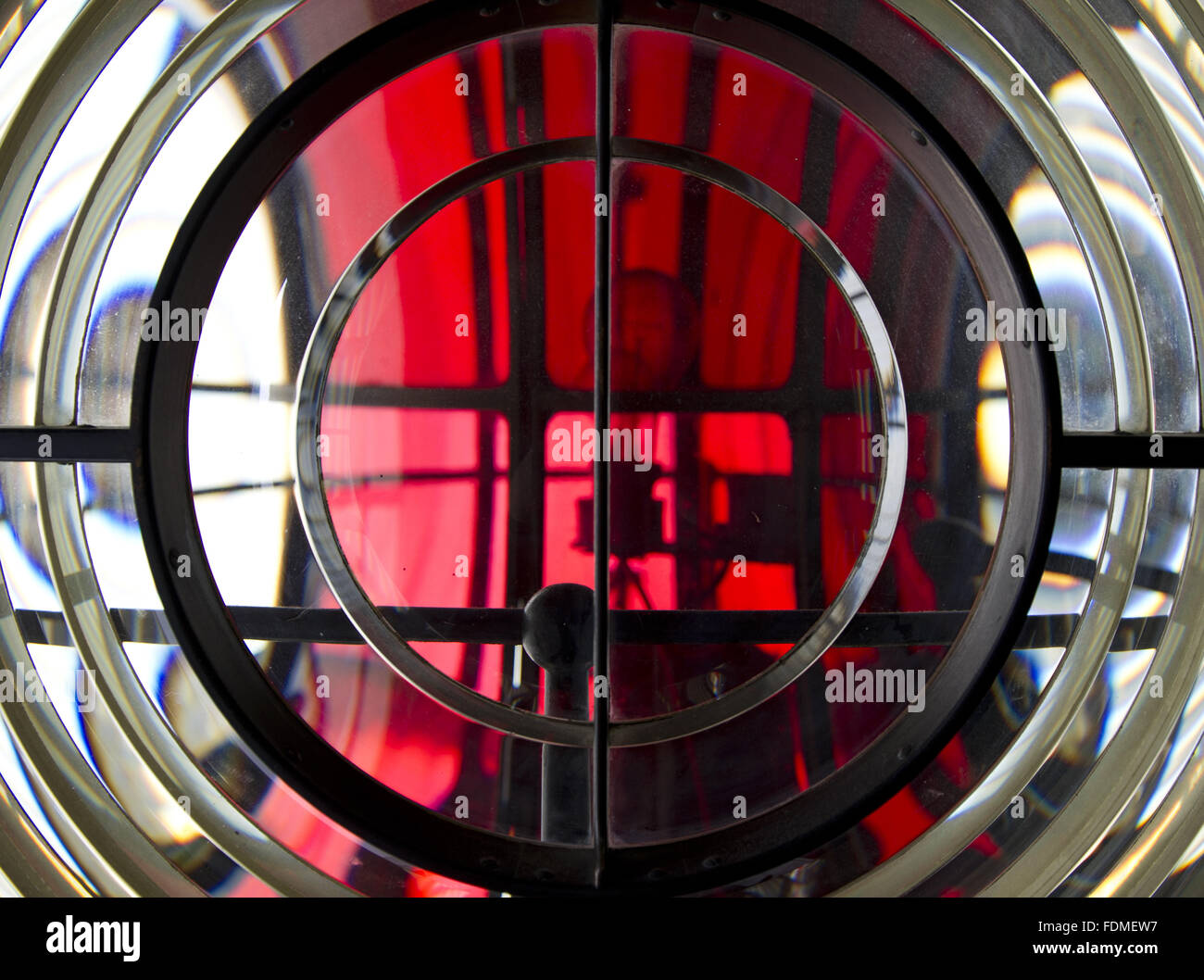 The lamp at Souter Lighthouse, Tyne & Wear. This was the first purpose ...